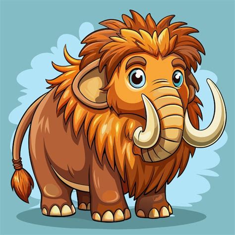 мультфильм с рисунком льва с длинным рогом Премиум Ai сгенерированный вектор