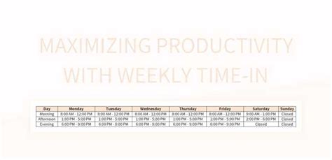 Enhancing Efficiency Through Weekly Check Ins For Optimal Productivity Excel Template Free