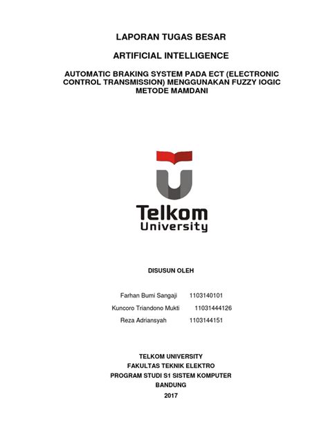 Automatic Braking System Pada Ect Electronic Control Transmission Menggunakan Fuzzy Logic