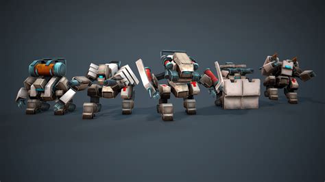 Sci Fi Animated Space Robots