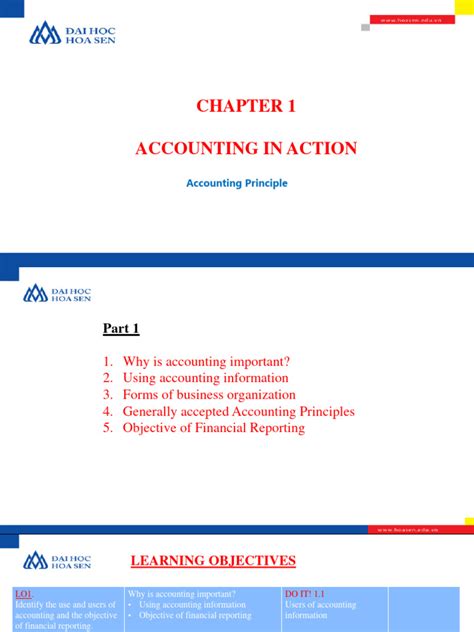Chapter 1 Accounting In Action Pdf Historical Cost Business