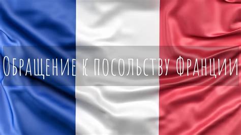 Обращение к посольству Франции Youtube