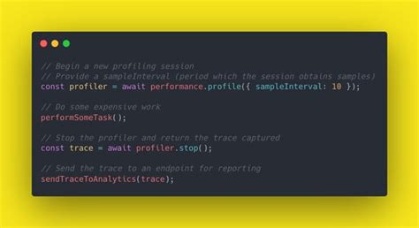 the javascript self profiling api r webdev