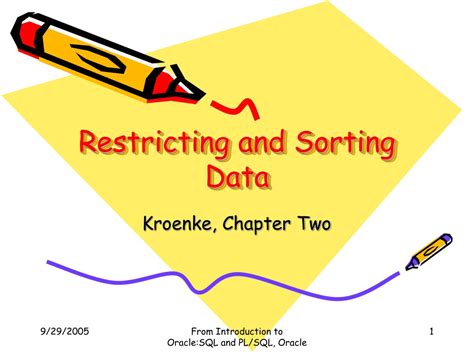 PPT Restricting And Sorting Data PowerPoint Presentation Free