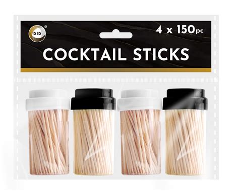 4 X 150pc Cocktail Sticks