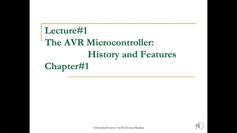 Embedded Systems Lecture 1 12 Intro To Embedded System Youtube