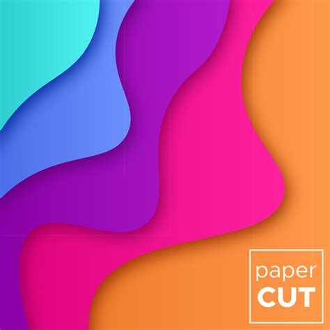 Abstract Background With Colorful Paper Cut Shapes Vector Illustration 21242457 Vector Art At