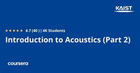 Introduction To Acoustics Part 2 Coursya