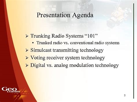 Trunking Radio Technology Presentation July