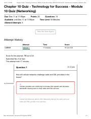 Networking Quiz BCIS Technology For Success Course Hero