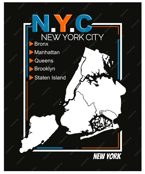 Nyc 뉴욕 빈티지 지도 타이포그래피 디자인 벡터 일러스트 Tshirt 및 기타 용도 프리미엄 벡터