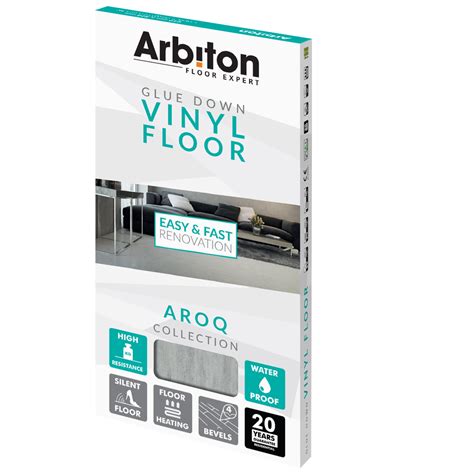 Arbiton Aroq Dryback Vinyl Padló Broad Antracit 610x305x2 5mm