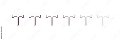 Serif Font Outline Icon Linear Vector From Technology Concept 6