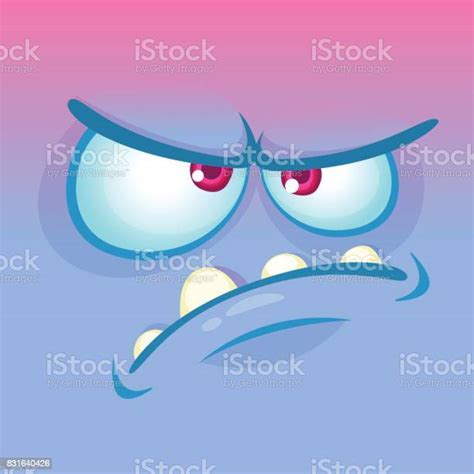만화 화가 괴물 얼굴입니다 할로윈 블루 몬스터 감정 평방 아바타 벡터 가면 무도회에 대한 스톡 벡터 아트 및 기타 이미지 가면 무도회 공휴일 귀여운 Istock