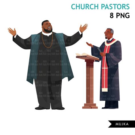 Pastor Png Preacher Clipart Bible Reading Senior Religious Black Man