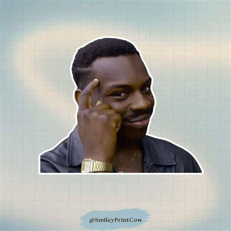 Smart Guy Thinking Meme Sticker Png Roll Safe Meme Art Funny Thinking