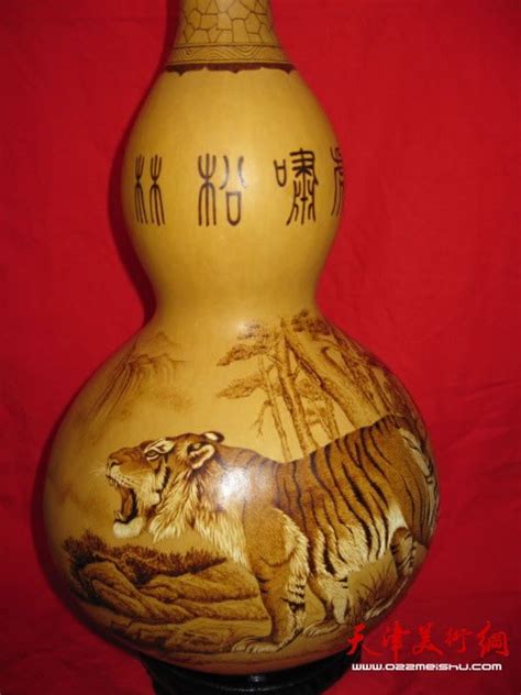 葫芦烙画大师崔志强丝毛技法烙虎是我的绝活 天穆文体 天穆网