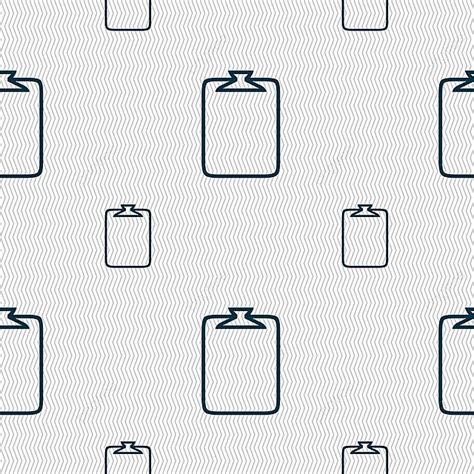 Geometric Texture Seamless Pattern With Paper Clip Symbol And Attach Sign In Vector File Annex