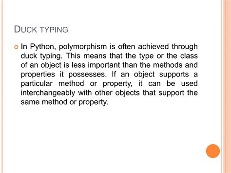 Polymorphism In Python Pptx