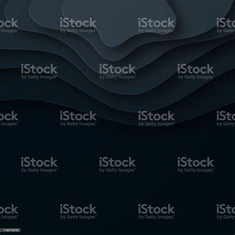 종이 잘라 배경입니다 어두운 추상적 인 물결 모양유행 3d 디자인 0명에 대한 스톡 벡터 아트 및 기타 이미지 0명 3차원 형태 검은색 Istock