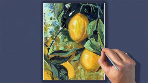 Лимоны Рисование маслом Урок рисования для начинающих Youtube