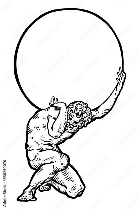Atlas Keeps The Earth On Their Shoulders Stock Vector Adobe Stock