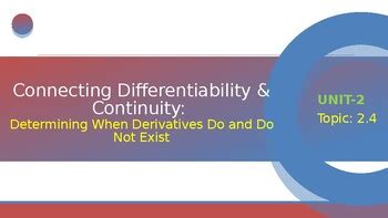 AP Calculus AB BC Lesson PPT TOPIC Differentiability Continuity