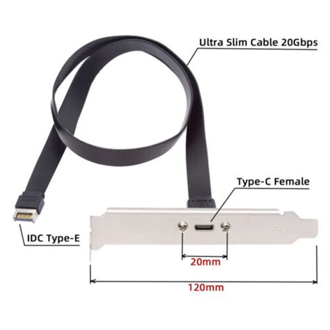 Usb 32 Gen 2x2 20gbps Usb C Front Panel Header To Usb Type E Extension