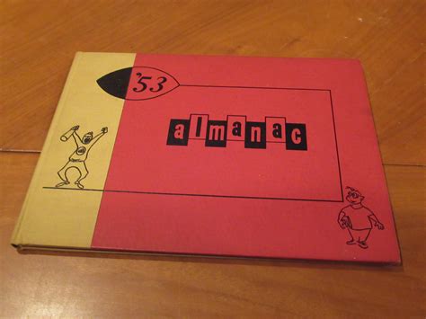 the almanac 1953 [yearbook of benjamin franklin high school] very good felt covered boards