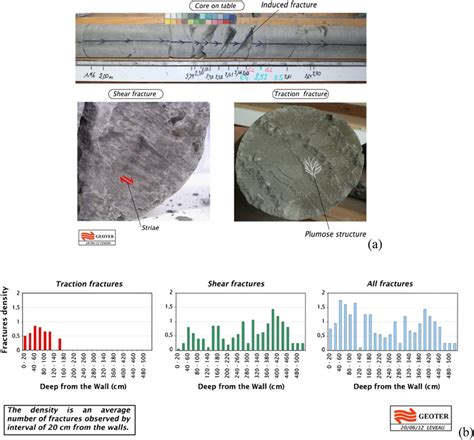 A Fracture Patterns Of Drilled Core B Fractures Density With The Depth Download Scientific
