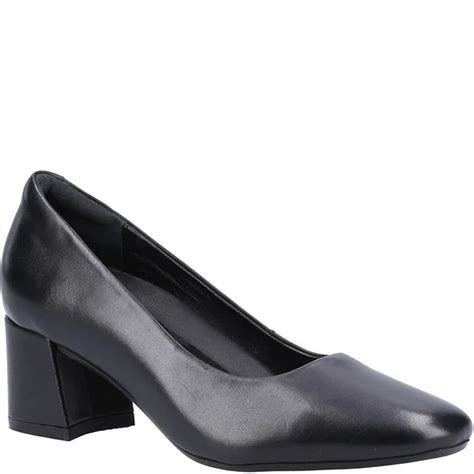 Hush Puppies Womensladies Alicia Leather Court Shoes Black