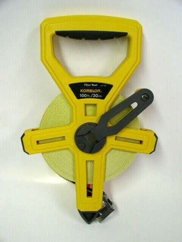 Komelon 100 Ft 30 Meters Metric Fiber Tape Reel With Double Nylon