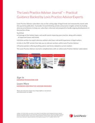 Lexis Practice Advisor Quick Reference Guide PDF