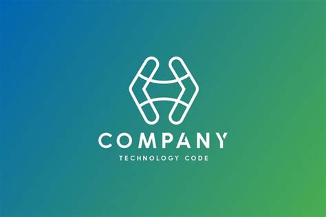 Premium Vector Halo Code Letter H Logo