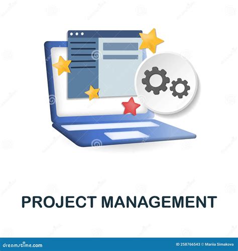 Project Management Icon 3d Illustration From Web Development Collection Creative Project