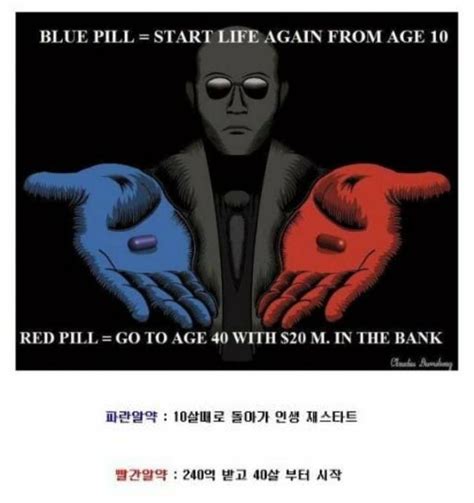 빨간 알약 줄까 파란 알약 줄까