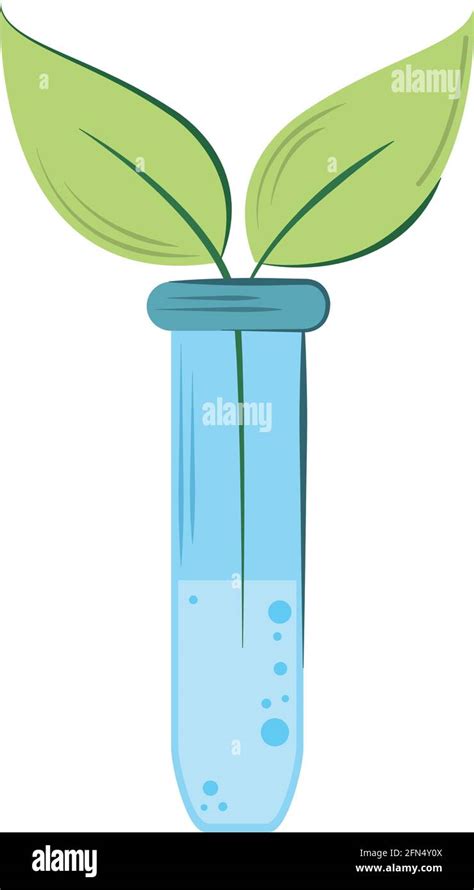 Experiment Flask Leaves Stock Vector Images Alamy