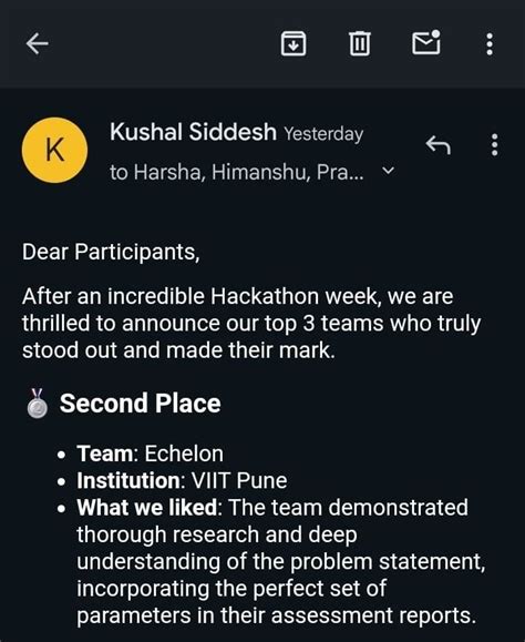 Manglesh Nimbalkar On Linkedin Hackathonwin Innovation Ai Teamwork