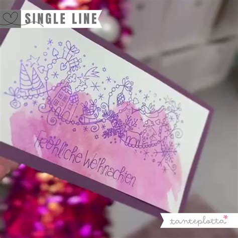 Single Line Datei Karte Weihnachtsgirlande 3 Formate