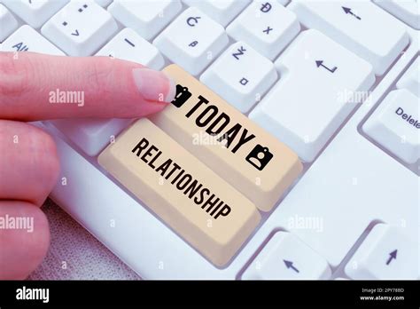 Writing Displaying Text Relationship Internet Concept Developing