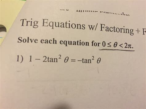 Solved Solve Each Equation For 0 Lessthanorequalto Theta