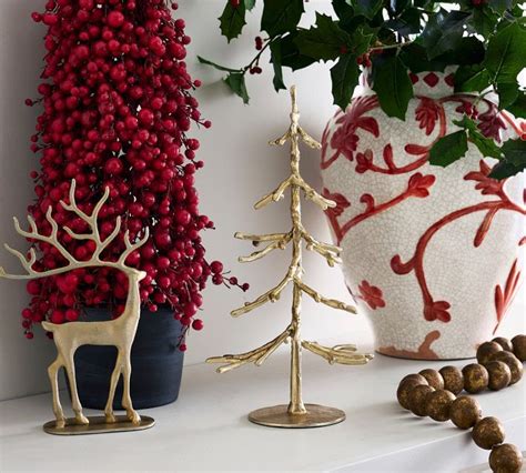 Sculpted Trees Pottery Barn Christmas Decor Oversized Ornaments