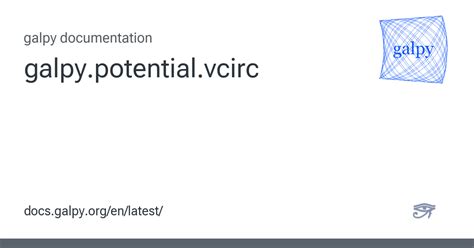 galpy potential vcirc — galpy v1 11 0 dev0 documentation
