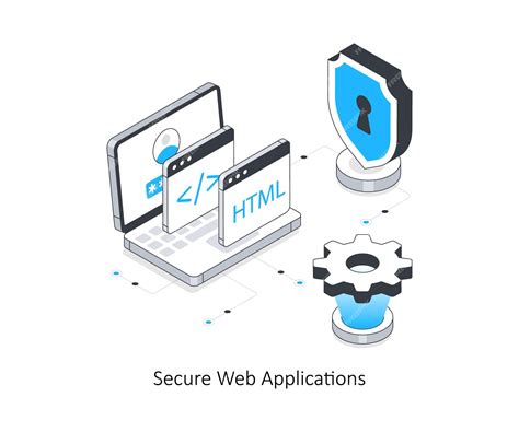 Premium Vector Secure Web Applications Isometric Stock Illustration