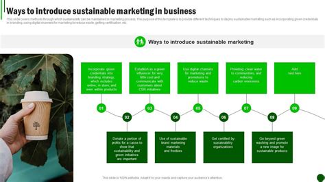 Sustainable Marketing Strategies Ways To Introduce Sustainable Mkt Ss V Ppt Presentation