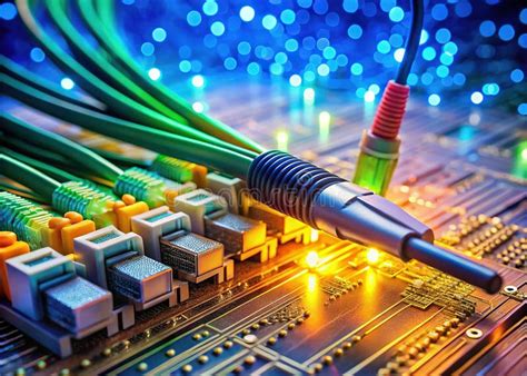 Intricate Network Infrastructure A Close Up Exploration Of Advanced