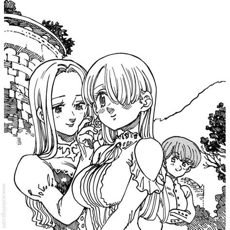 The Seven Deadly Sins Girls Coloring Pages