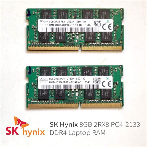 Sk Hynix 8gb Ddr4 2133 Laptop Memory Ram 2 Pieces X 8gb 16gb