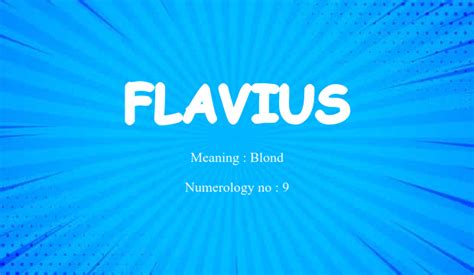 Flavius Name Meaning