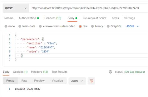 Reports Rest Api Running Report Error Required Report Parameter